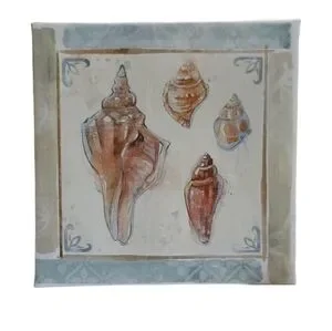 Bed Bath & Beyond | Art | Ocean Inspired Beach Canvas Sand Dollar Conch ...